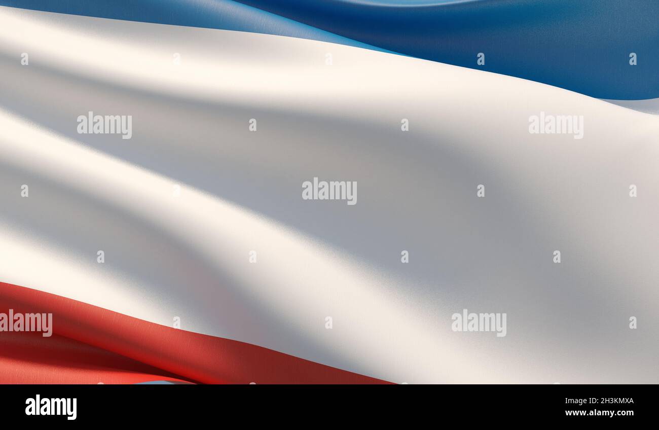 High resolution close-up flag of Crimea. 3D illustration Stock Photo ...