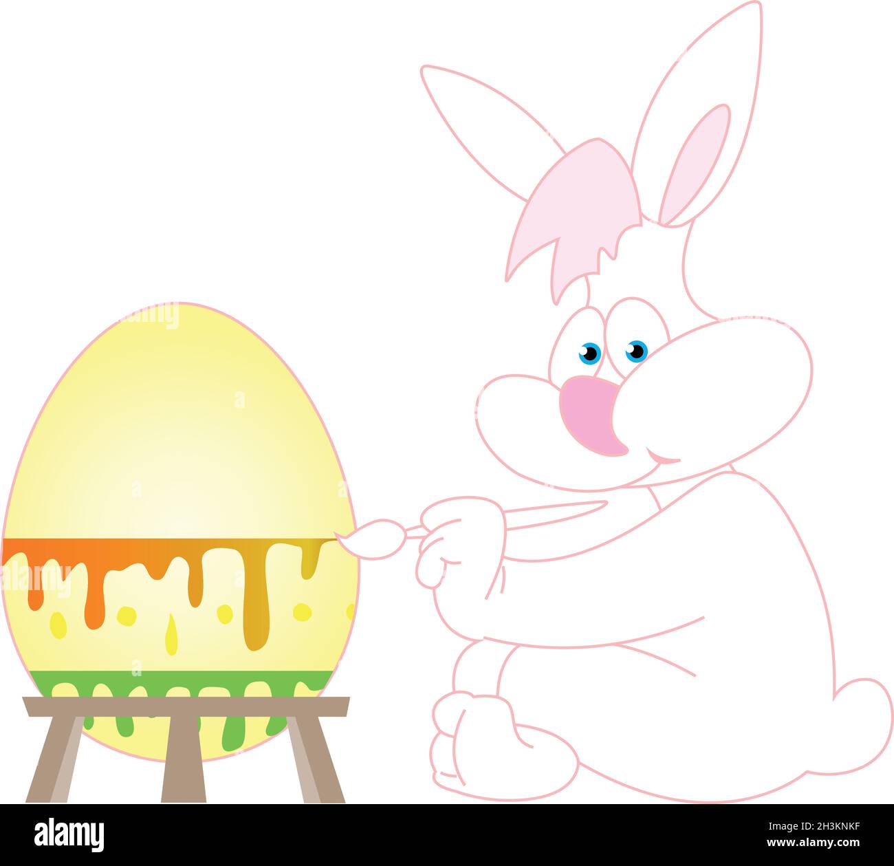 Easter bunny painting Easter egg Stock Vector Image & Art - Alamy