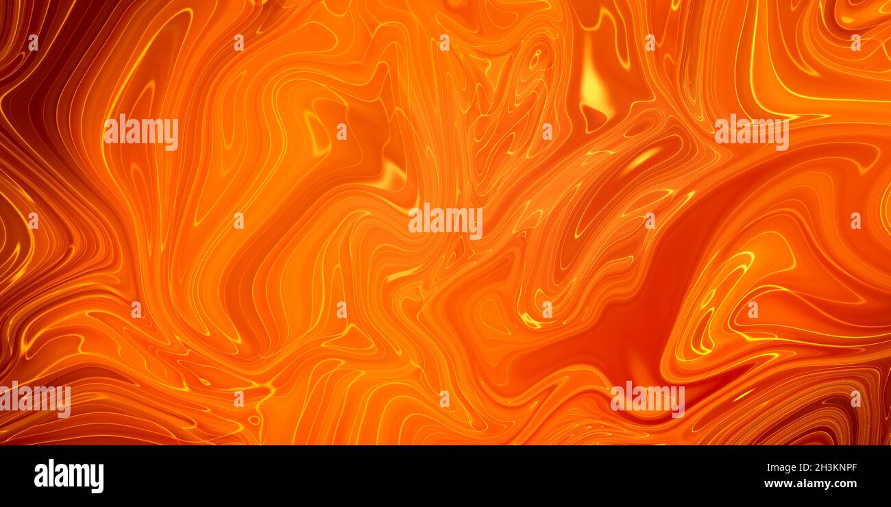 Abstract orange paint background. Acrylic texture with marble pattern ...