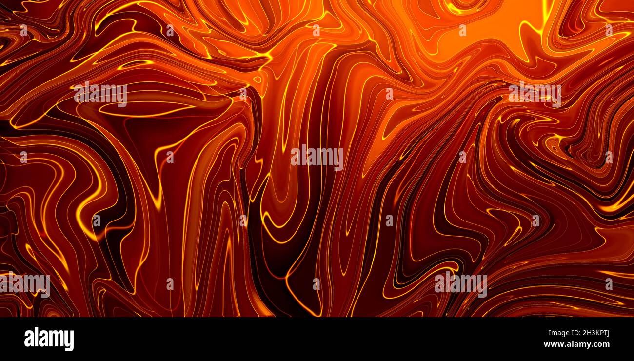 Abstract orange paint background. Acrylic texture with marble pattern ...