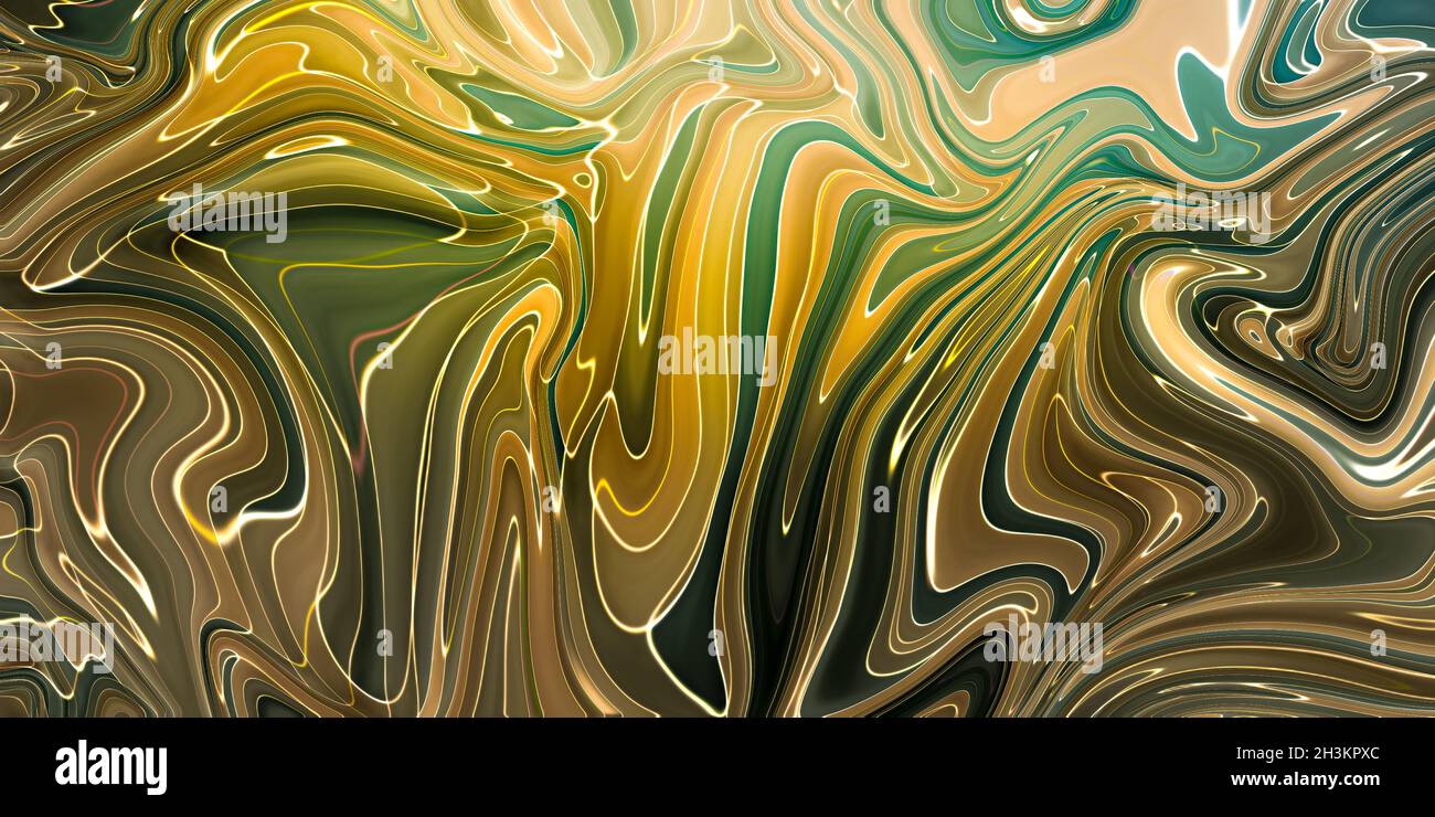 Transparent Green creativity, modern art. Ink colors are amazingly ...
