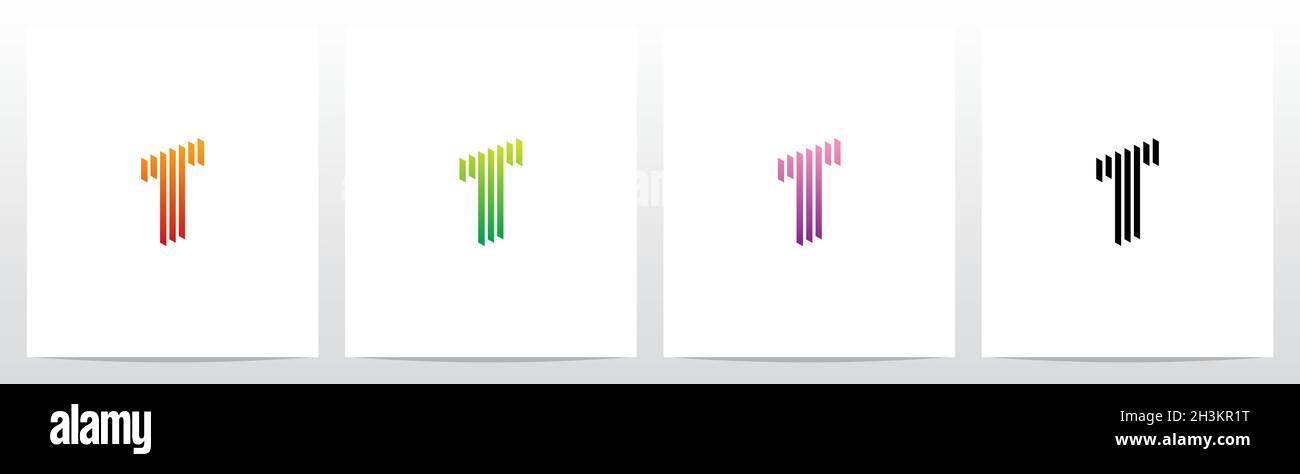 Partition Formed Letter Logo Design T Stock Vector Image & Art - Alamy