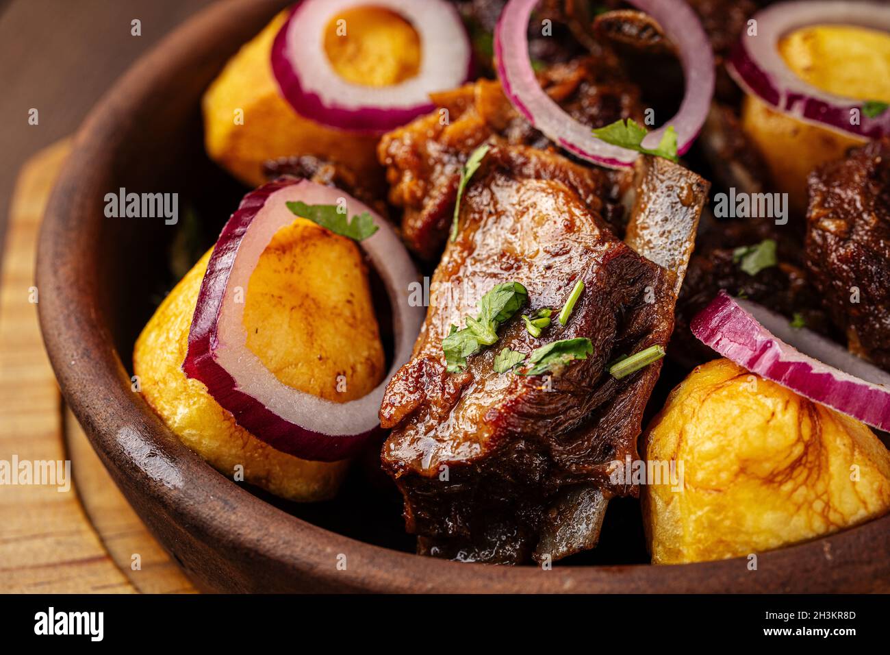 Georgian national dish ojahuri with beef meat Stock Photo - Alamy