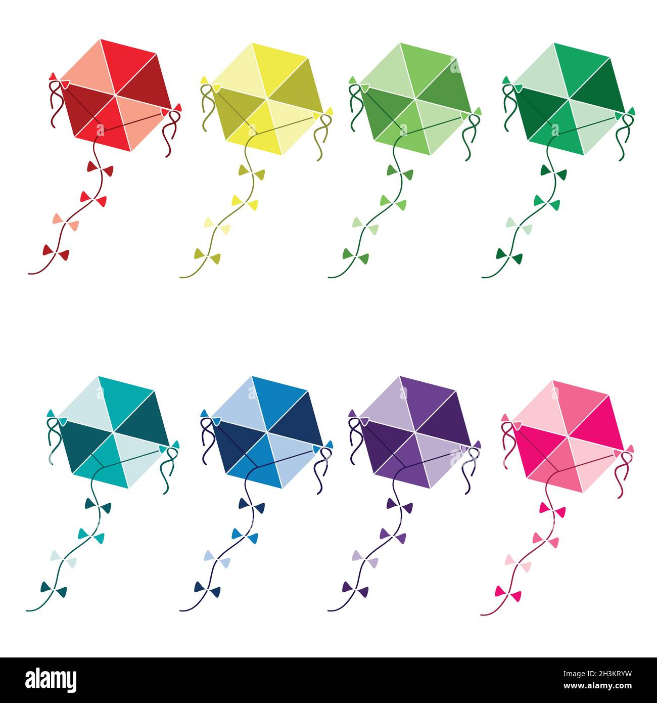 set of colorful kites vector Stock Vector Image & Art - Alamy