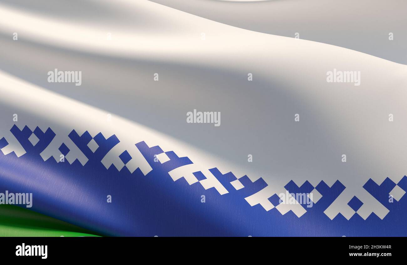 High resolution close-up 3D illustration. Flags of the federal subjects ...