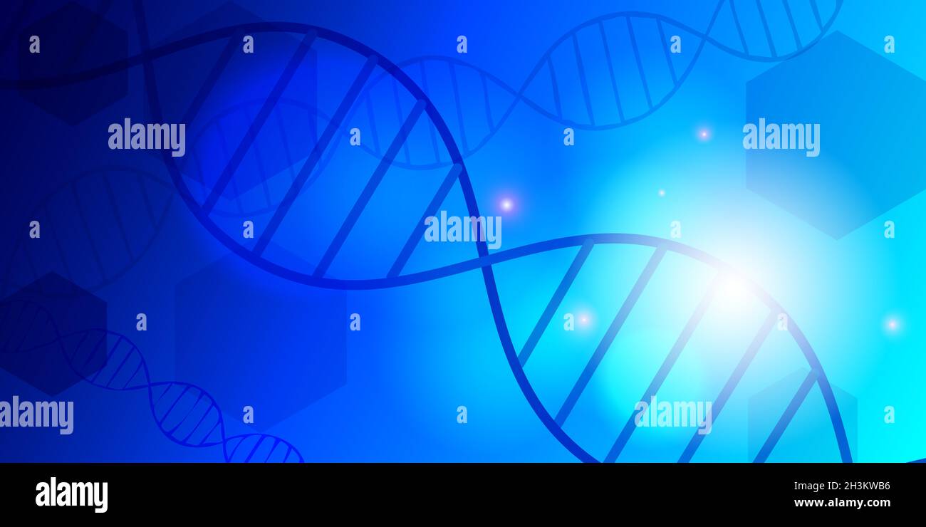 DNA illustration banner geometric design sweet colors Stock Photo - Alamy