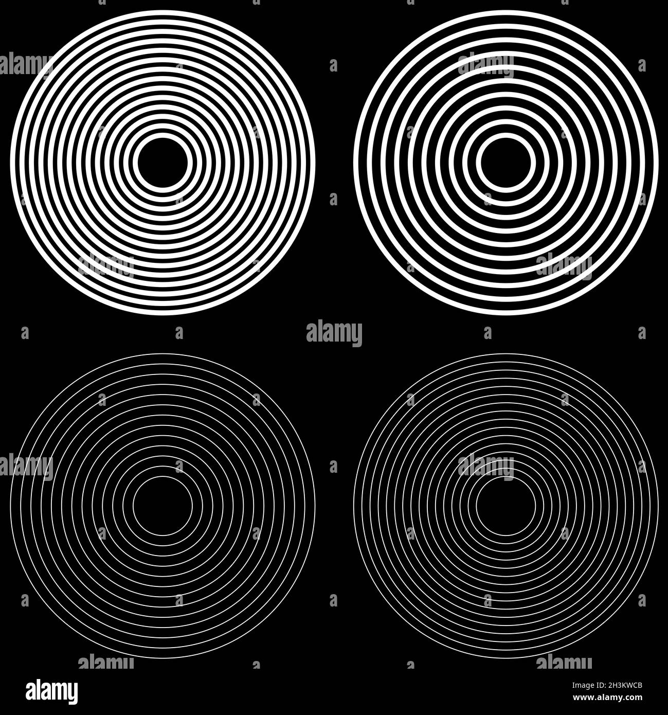 Concentric, circular, radial circles, rings - stock vector illustration ...