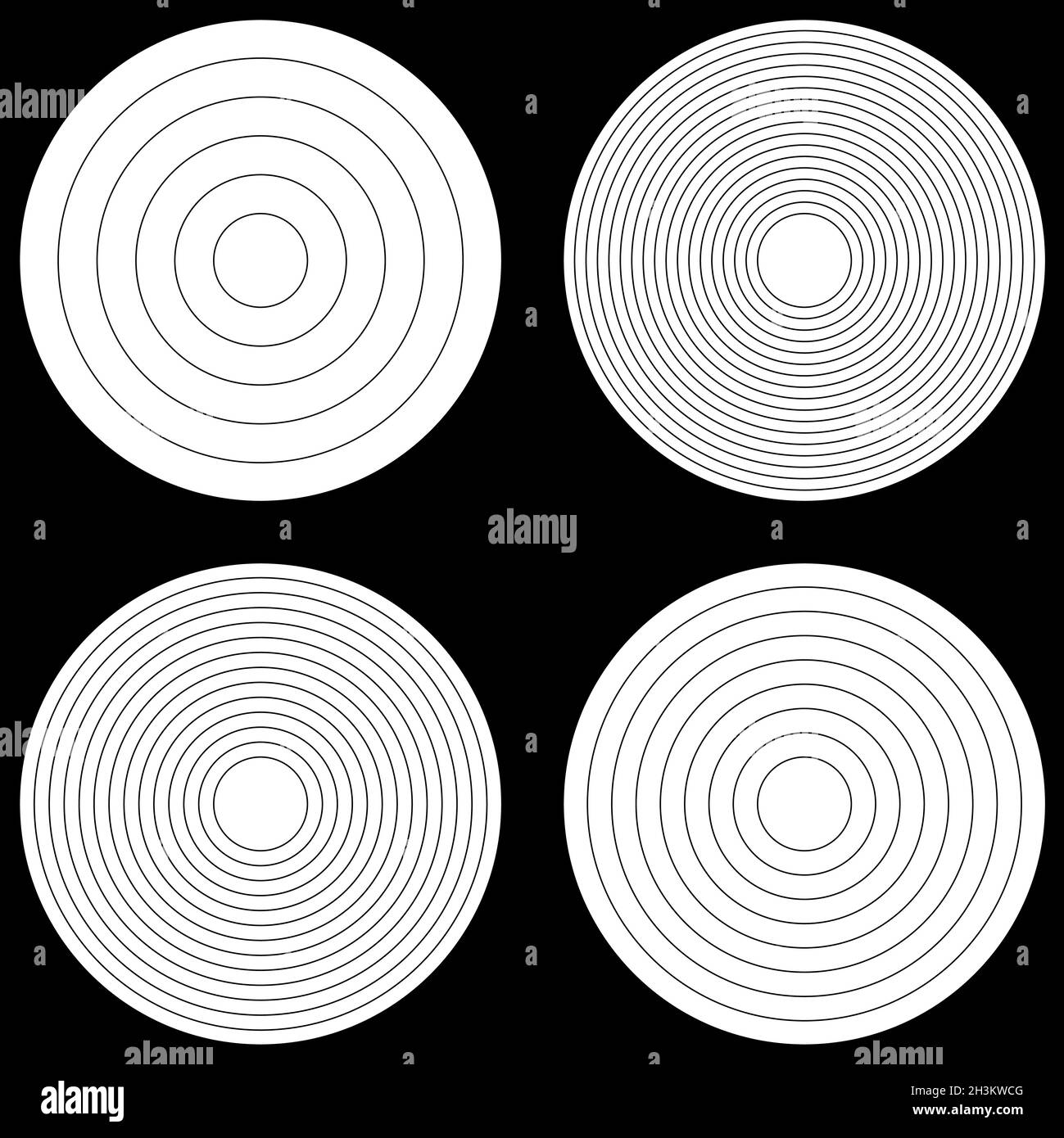 Concentric, circular, radial circles, rings - stock vector illustration ...