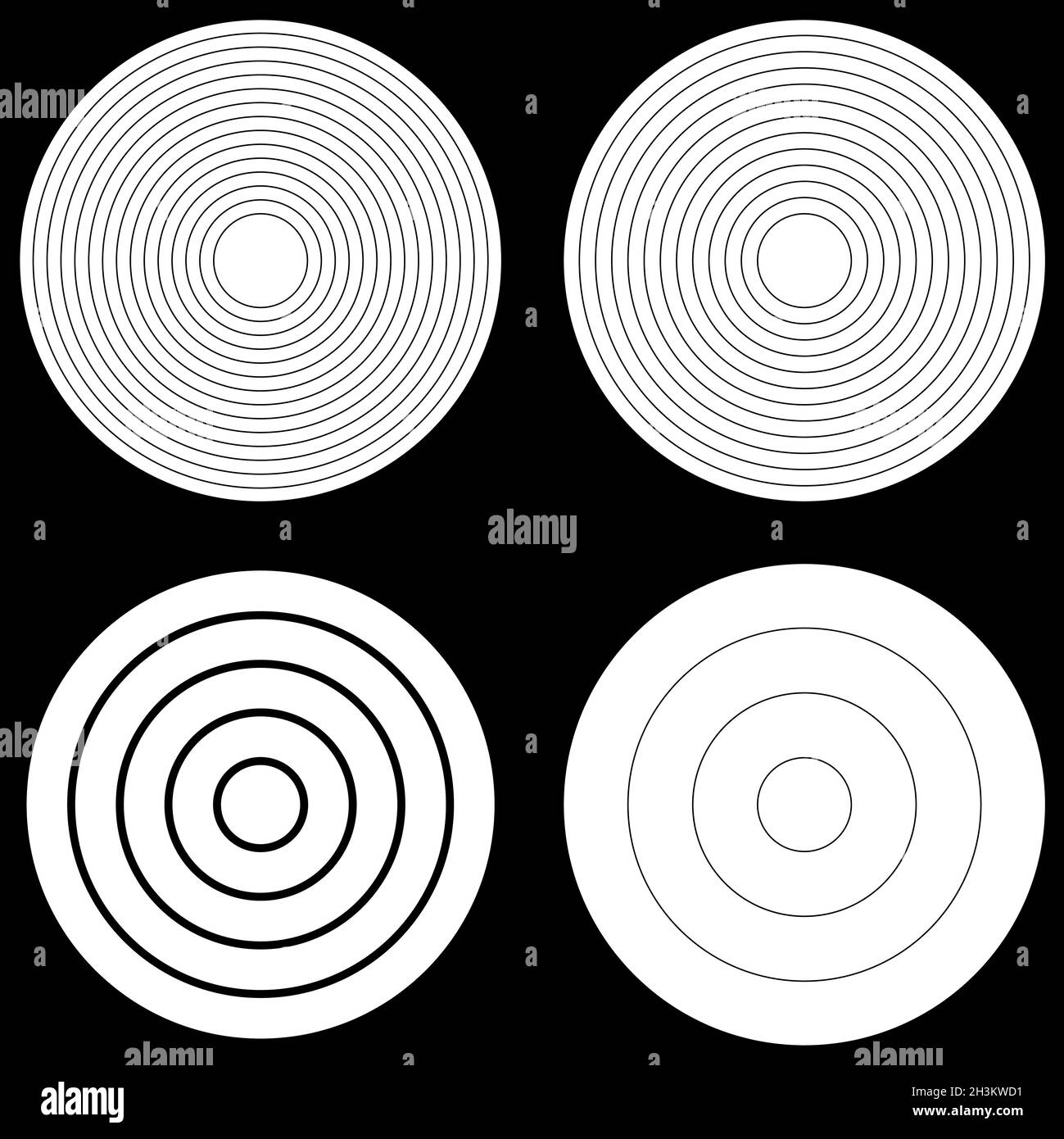 Concentric, circular, radial circles, rings - stock vector illustration ...