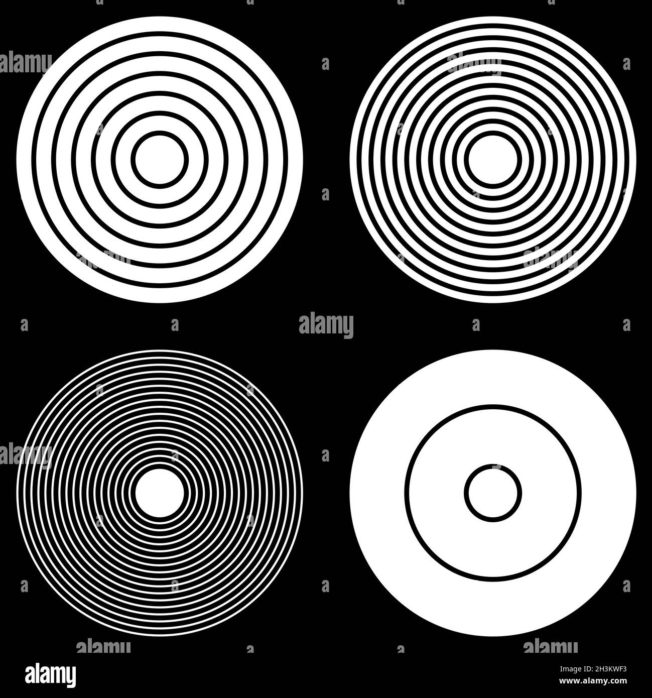 Concentric, circular, radial circles, rings - stock vector illustration ...