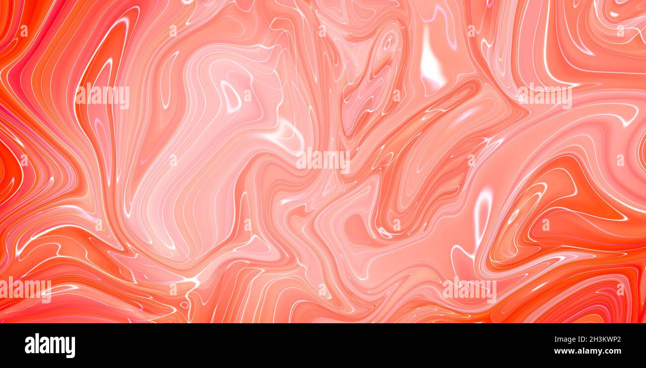 Abstract orange paint background. Acrylic texture with marble pattern ...