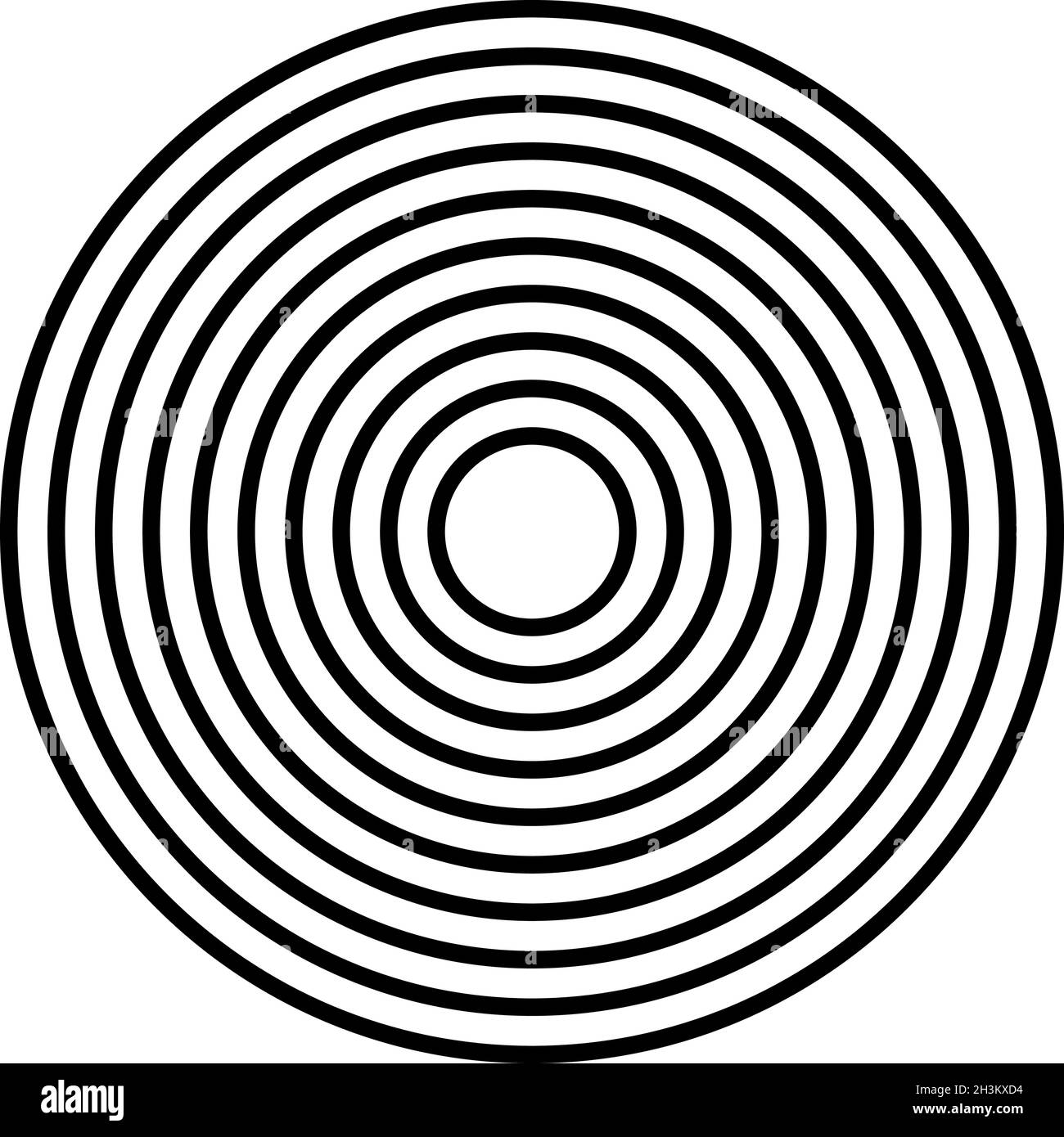 Concentric, circular, radial circles, rings - stock vector illustration ...