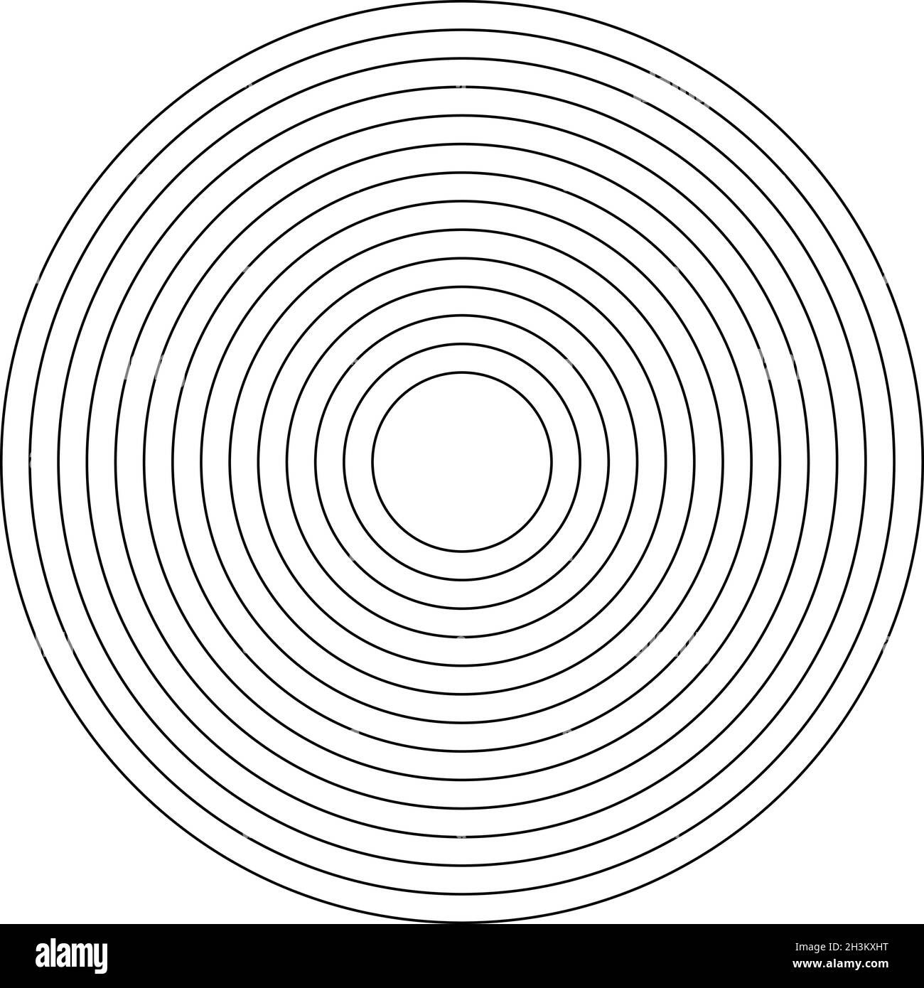 Concentric, circular, radial circles, rings - stock vector illustration ...