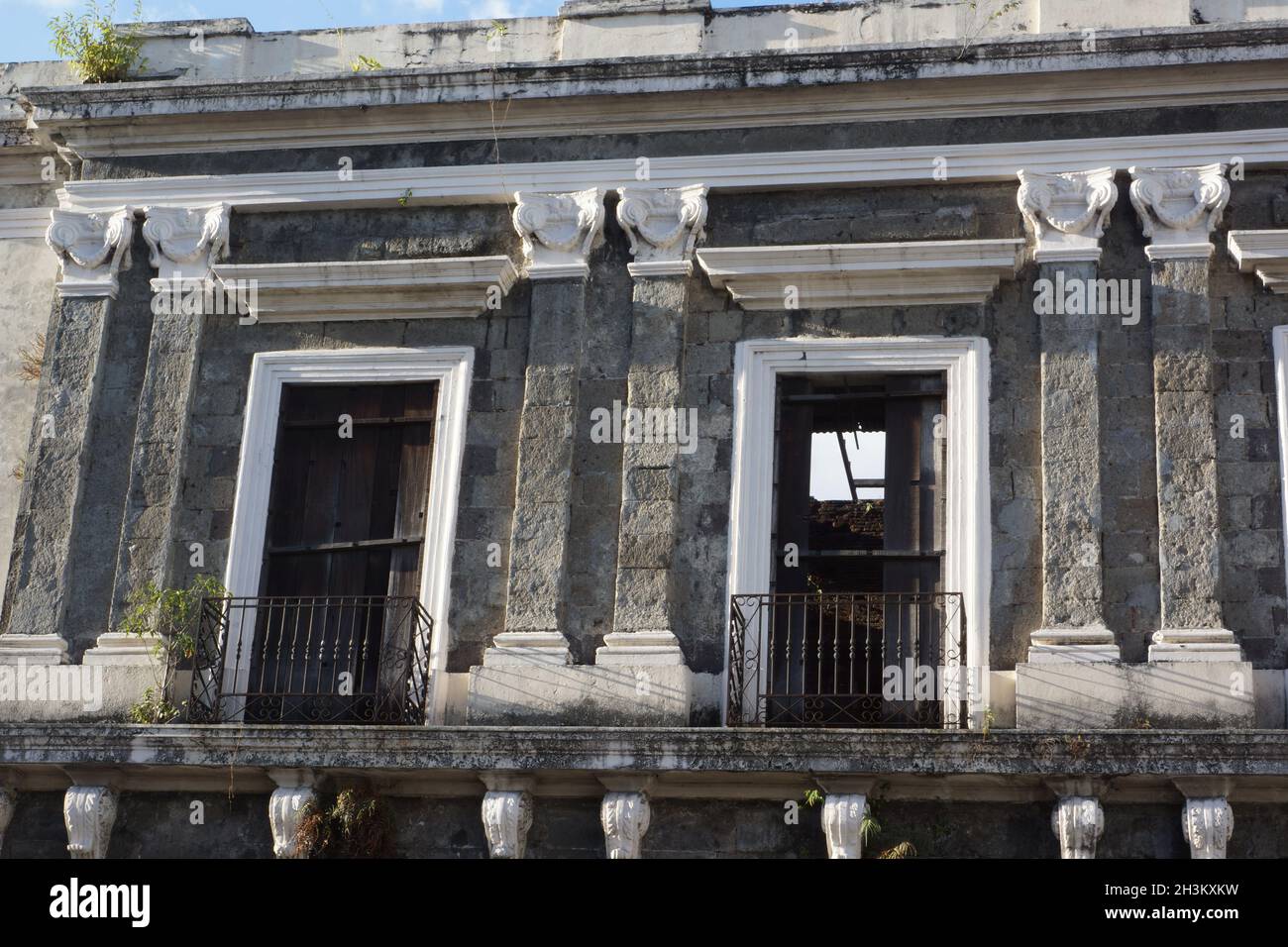 Old facade of the Aduana Building in Manila, Philippines Stock Photo ...