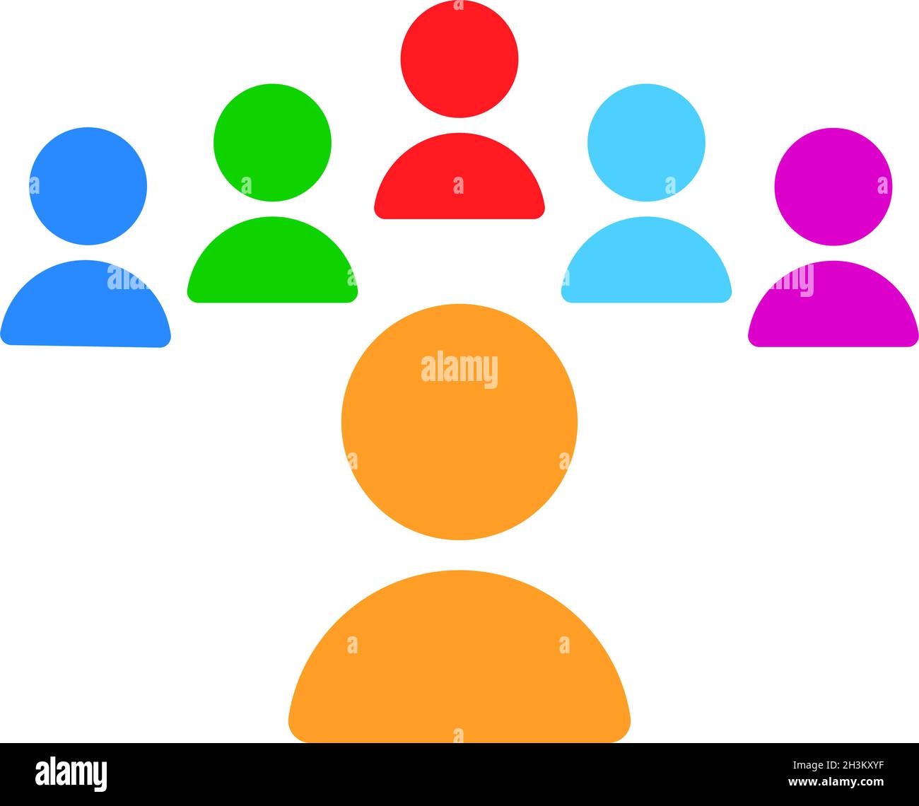 Human, people character, avatar icon, symbol. Personnel, staff ...