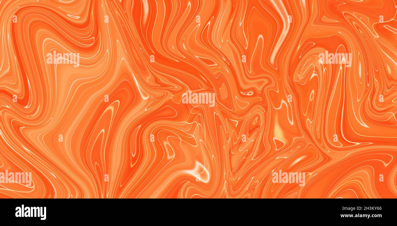 Abstract orange paint background. Acrylic texture with marble pattern ...