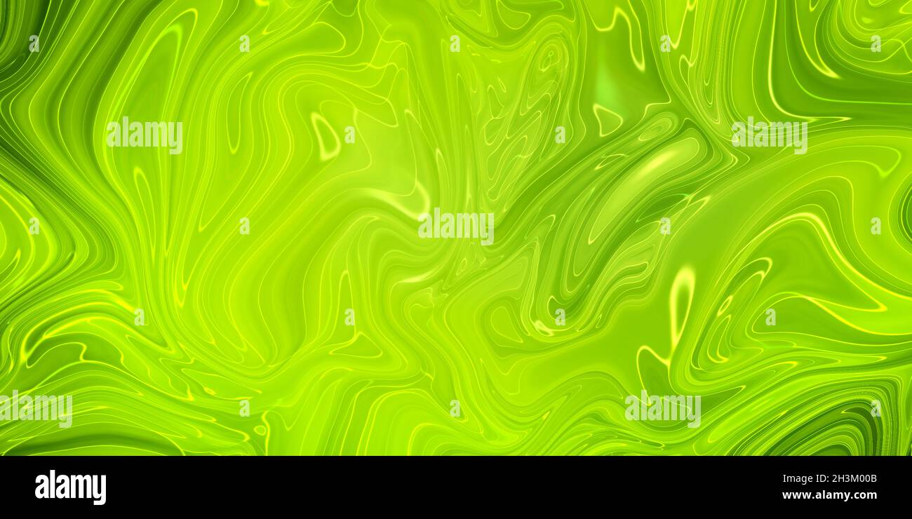 Transparent Green creativity, modern art. Ink colors are amazingly ...