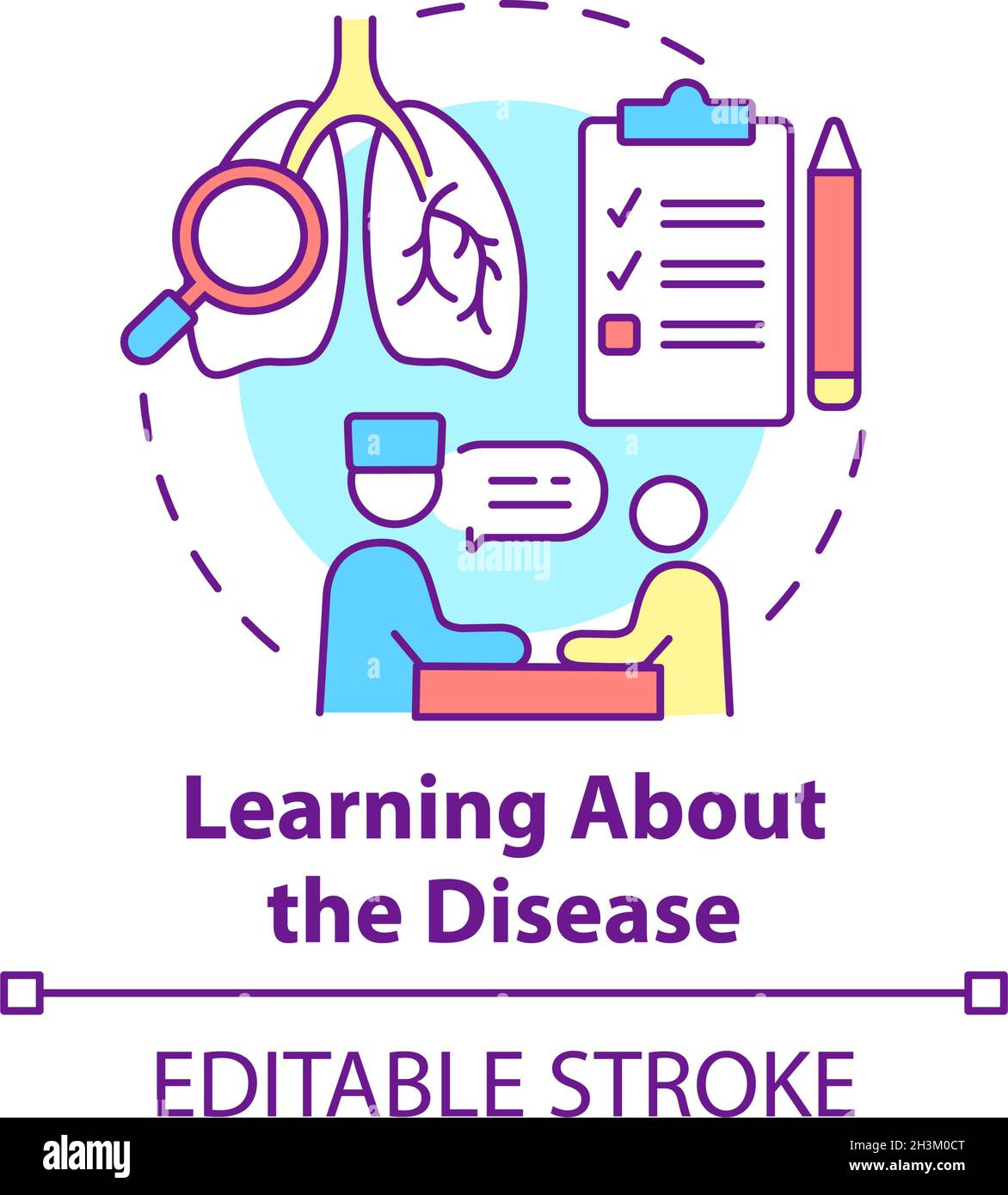 Learning about disease concept icon Stock Vector Image & Art - Alamy