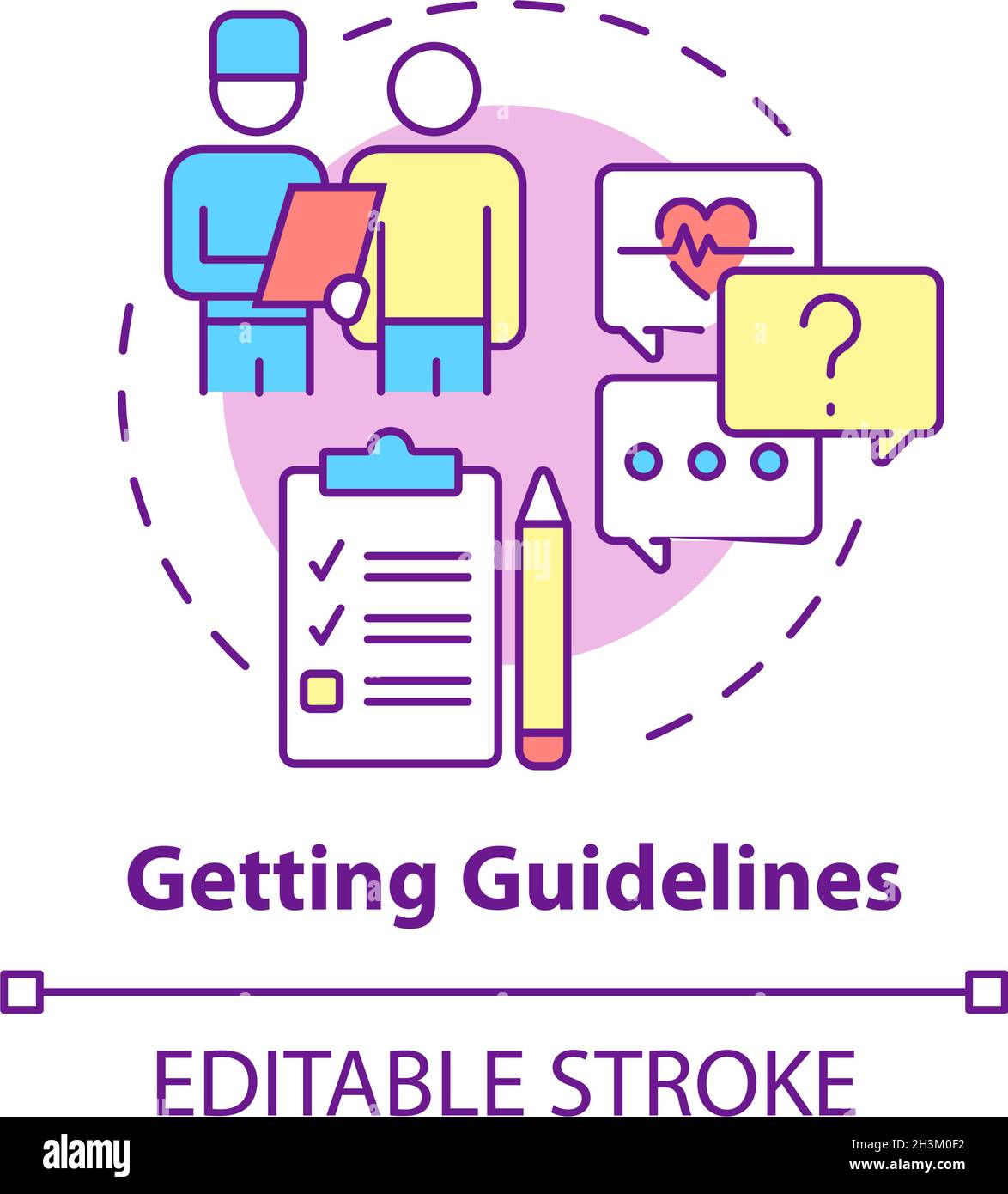 Getting guidelines concept icon Stock Vector Image & Art - Alamy