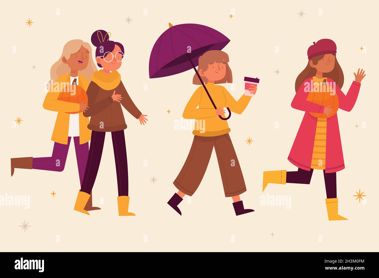 people autumn park vector design illustration Stock Vector Image & Art ...