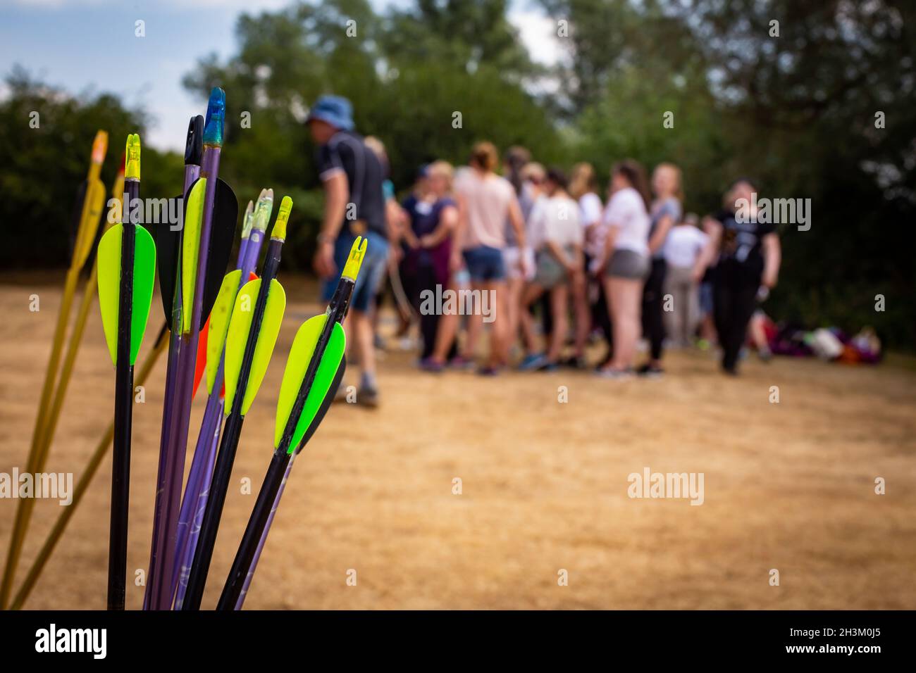 Archery Target, shooting range Stock Photo - Alamy