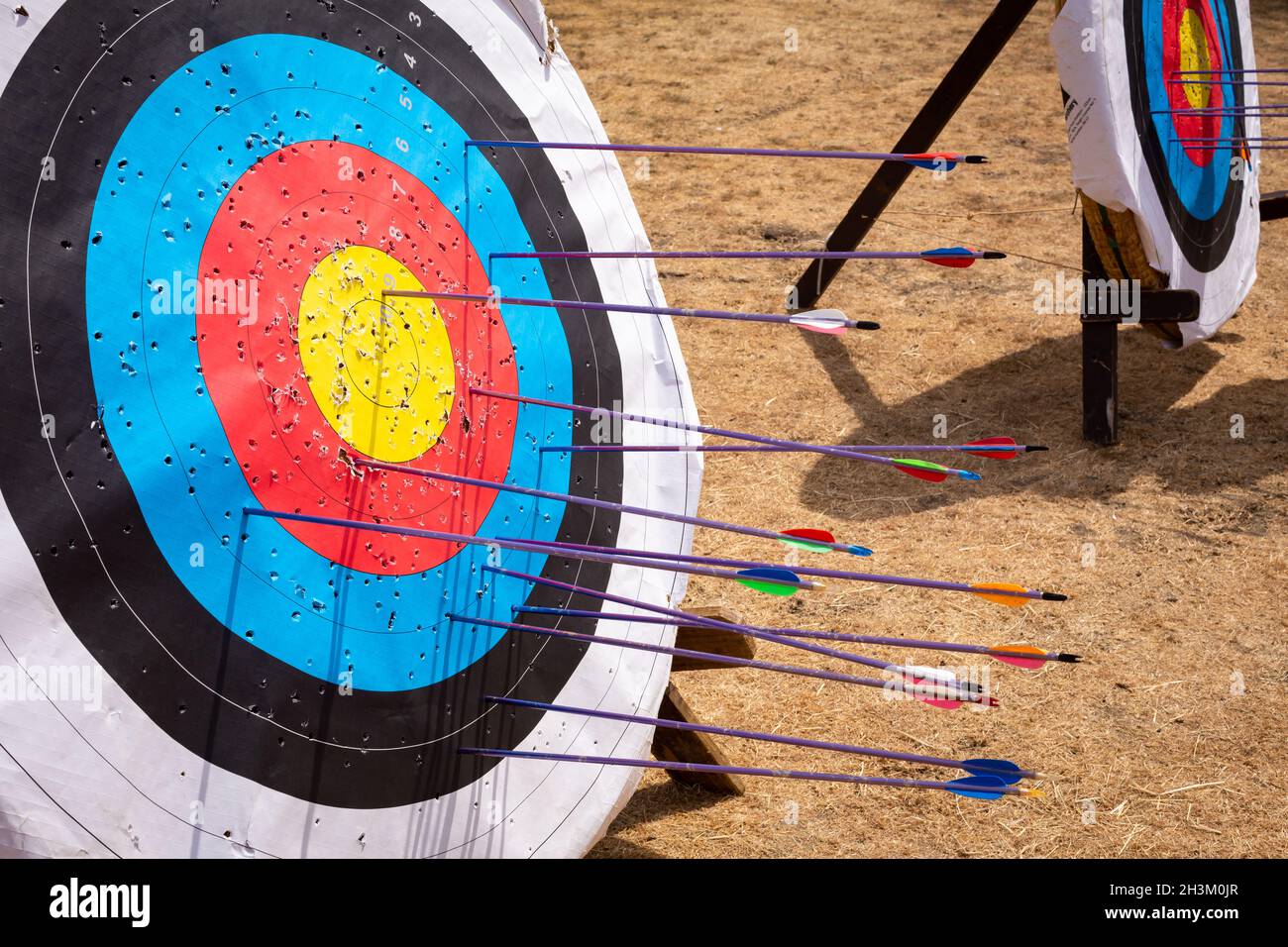 Archery Target, shooting range Stock Photo - Alamy
