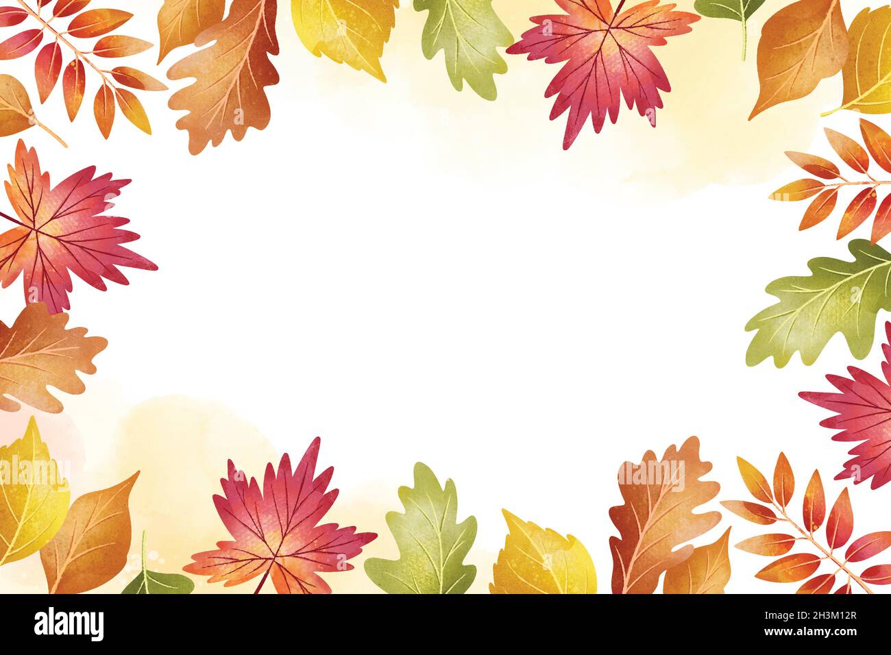 autumn watercolor background vector design illustration Stock Vector ...