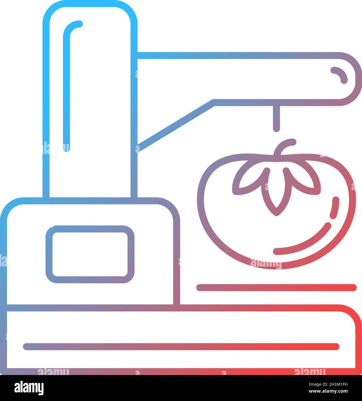 Food texture analyzer gradient linear vector icon Stock Vector Image ...
