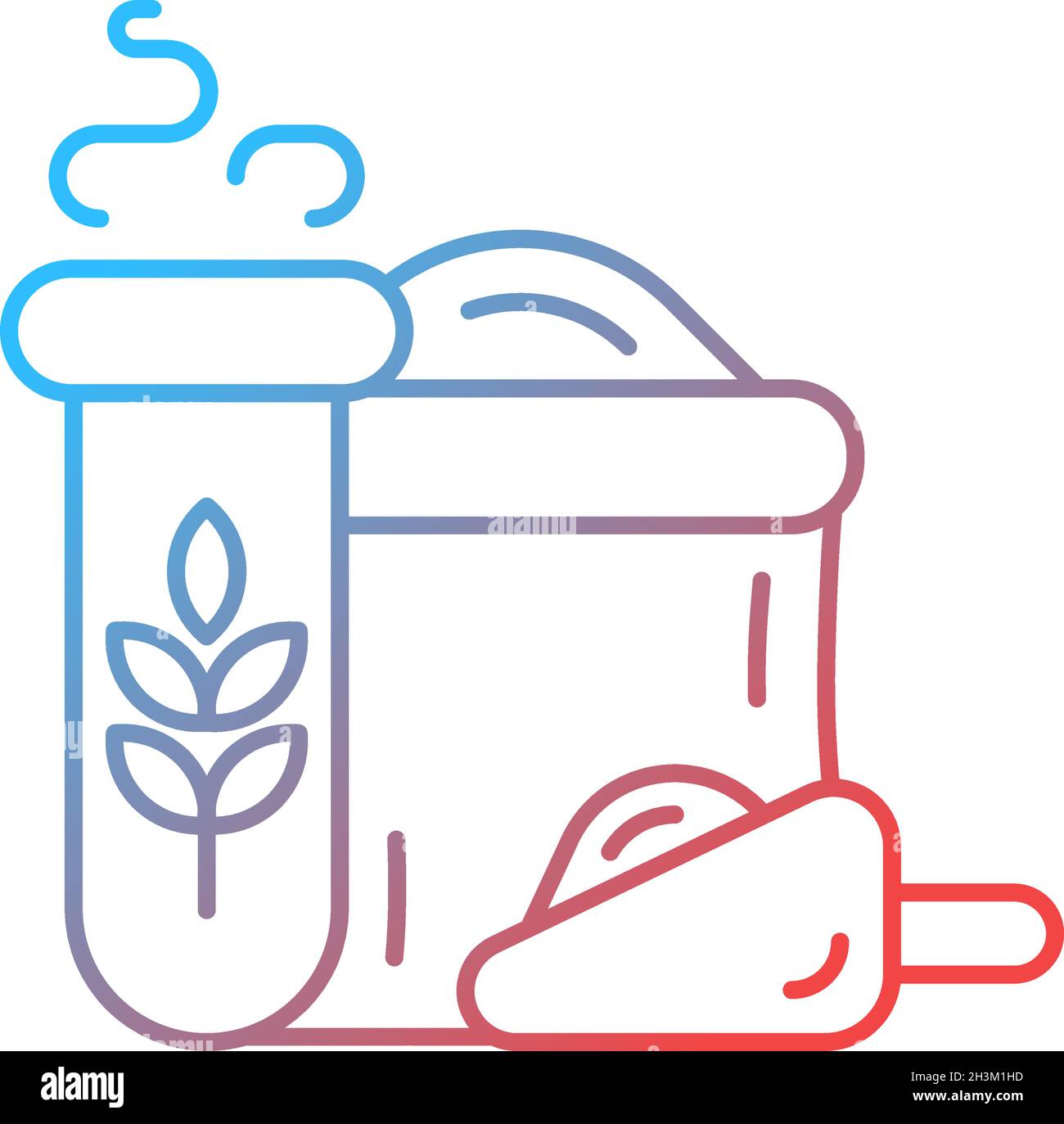 Wheat and flour quality test gradient linear vector icon Stock Vector ...