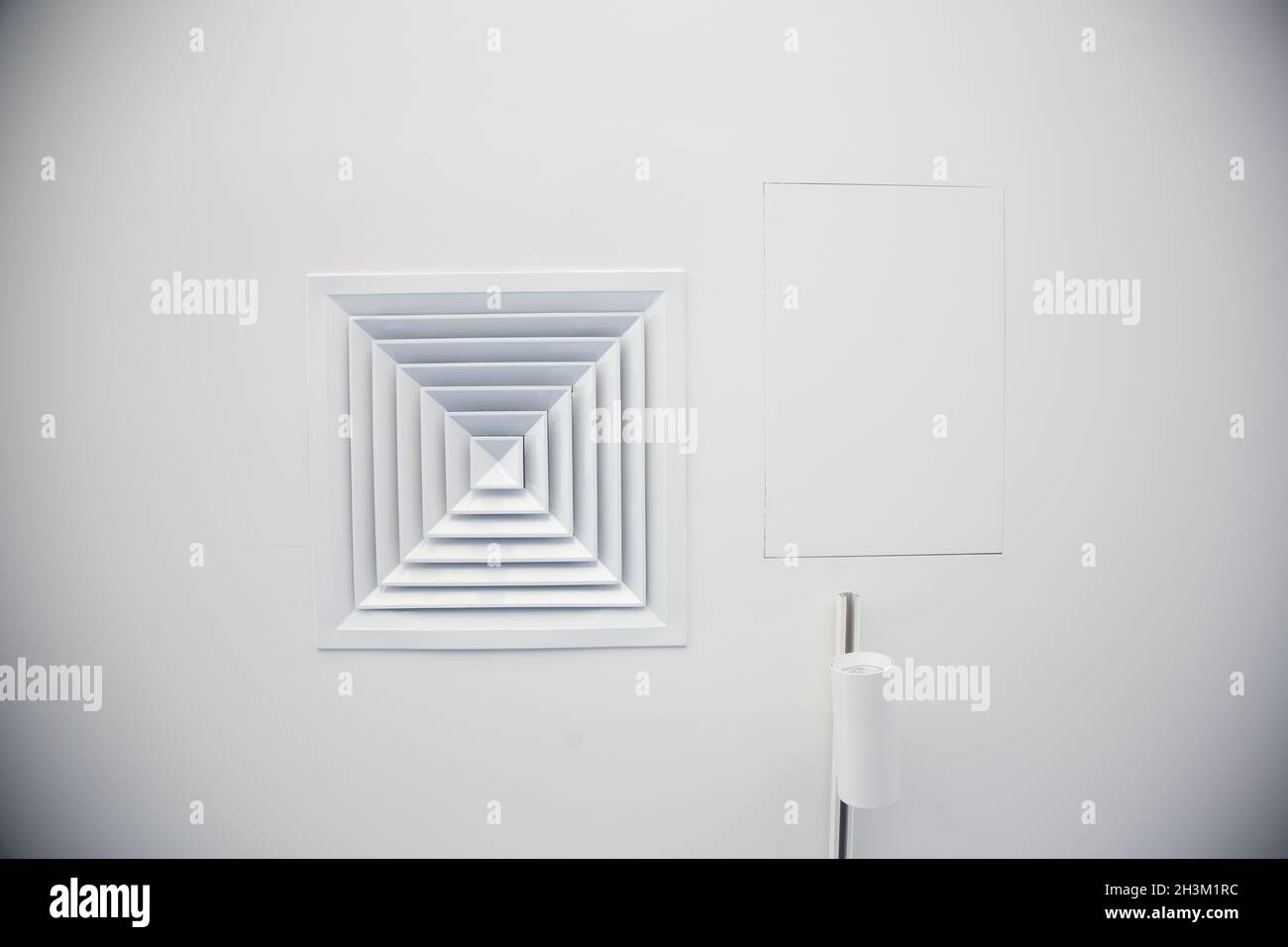 Industrial Theme. ventilation grill in the ceiling Stock Photo - Alamy