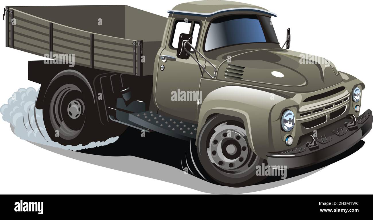 Cartoon delivery / cargo truck isolated on white background. Available ...