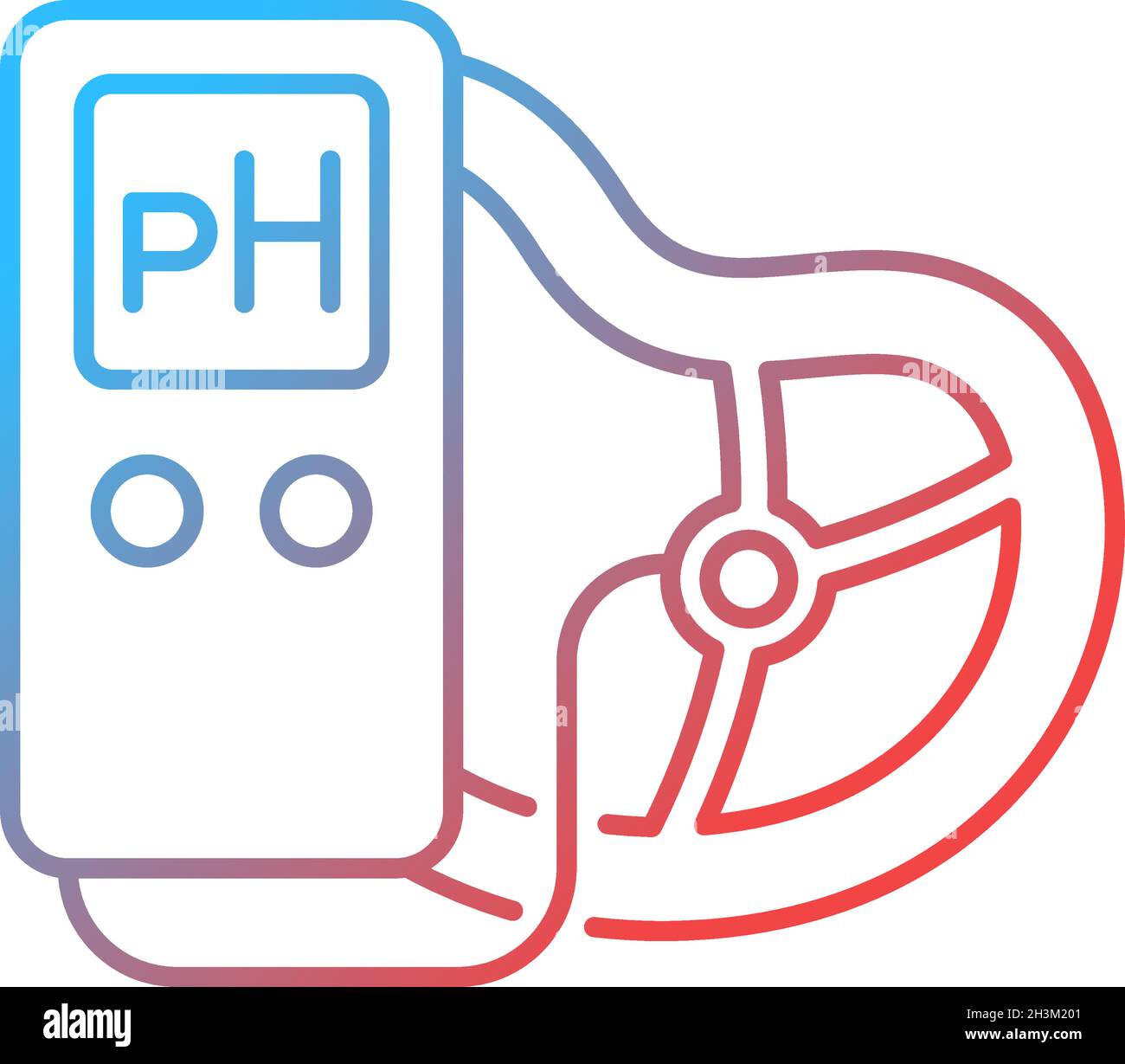 Food pH measurement gradient linear vector icon Stock Vector Image ...