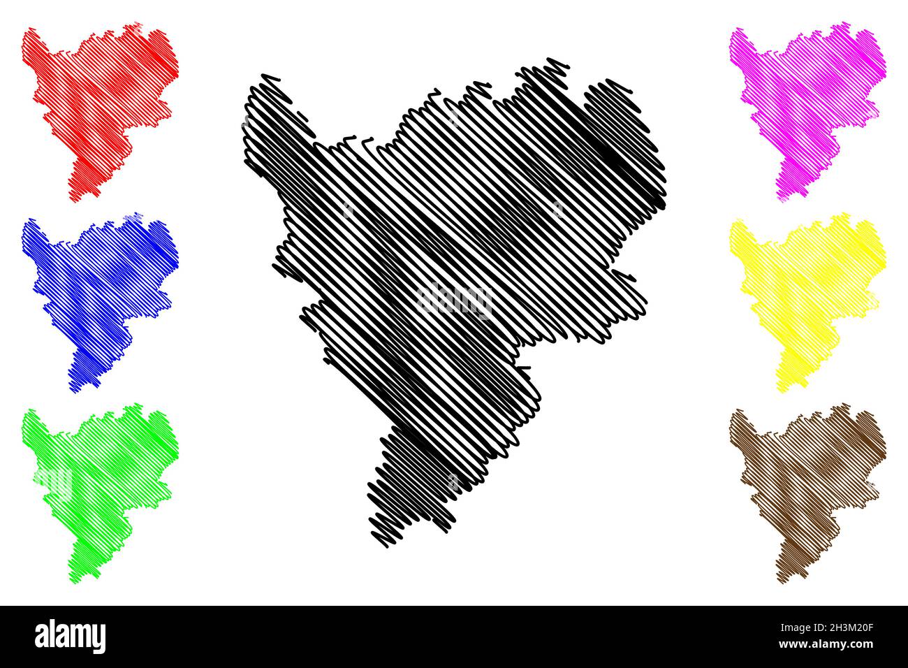 East Midlands Region (United Kingdom, Region of England) map vector ...