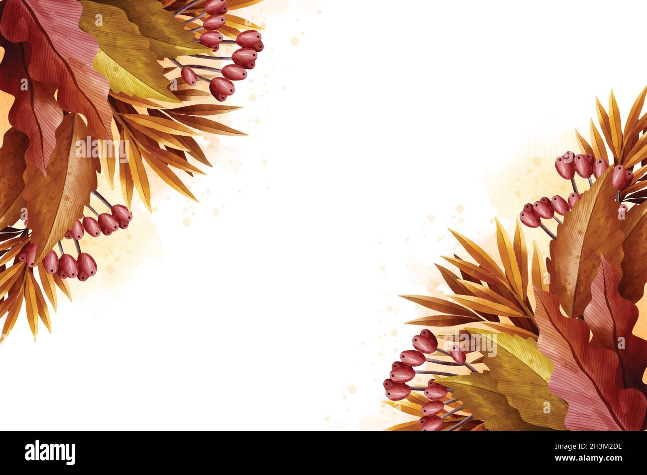 creative autumn background with white space vector design illustration ...