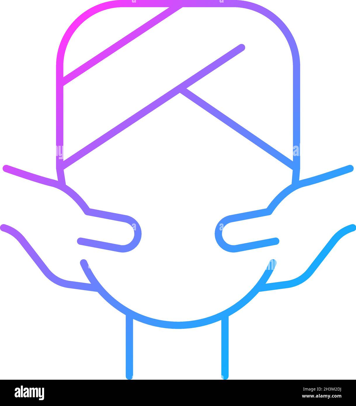Face massage gradient linear vector icon Stock Vector Image & Art - Alamy