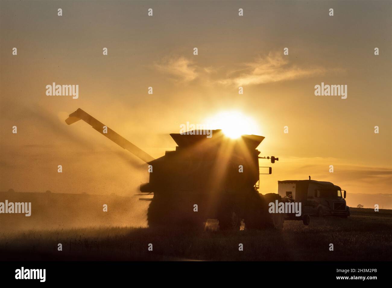 Harvest Sunset Canada Stock Photo - Alamy