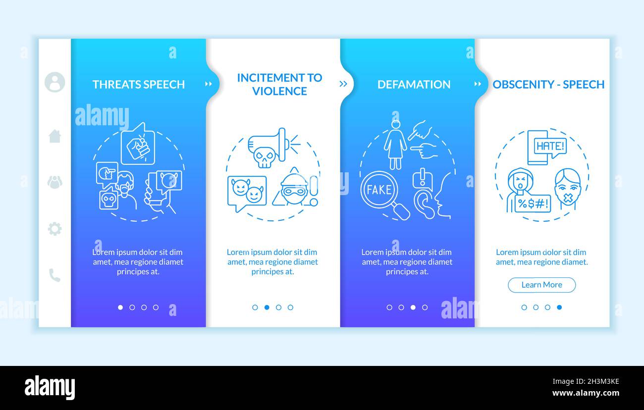 Unprotected expression types onboarding vector template Stock Vector ...