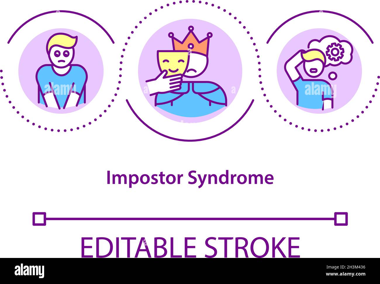 Impostor syndrome concept icon Stock Vector Image & Art - Alamy