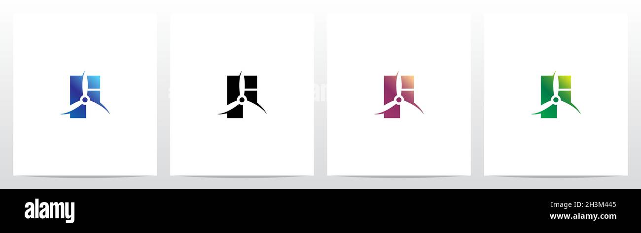 Propeller On Letter Logo Design F Stock Vector Image & Art - Alamy