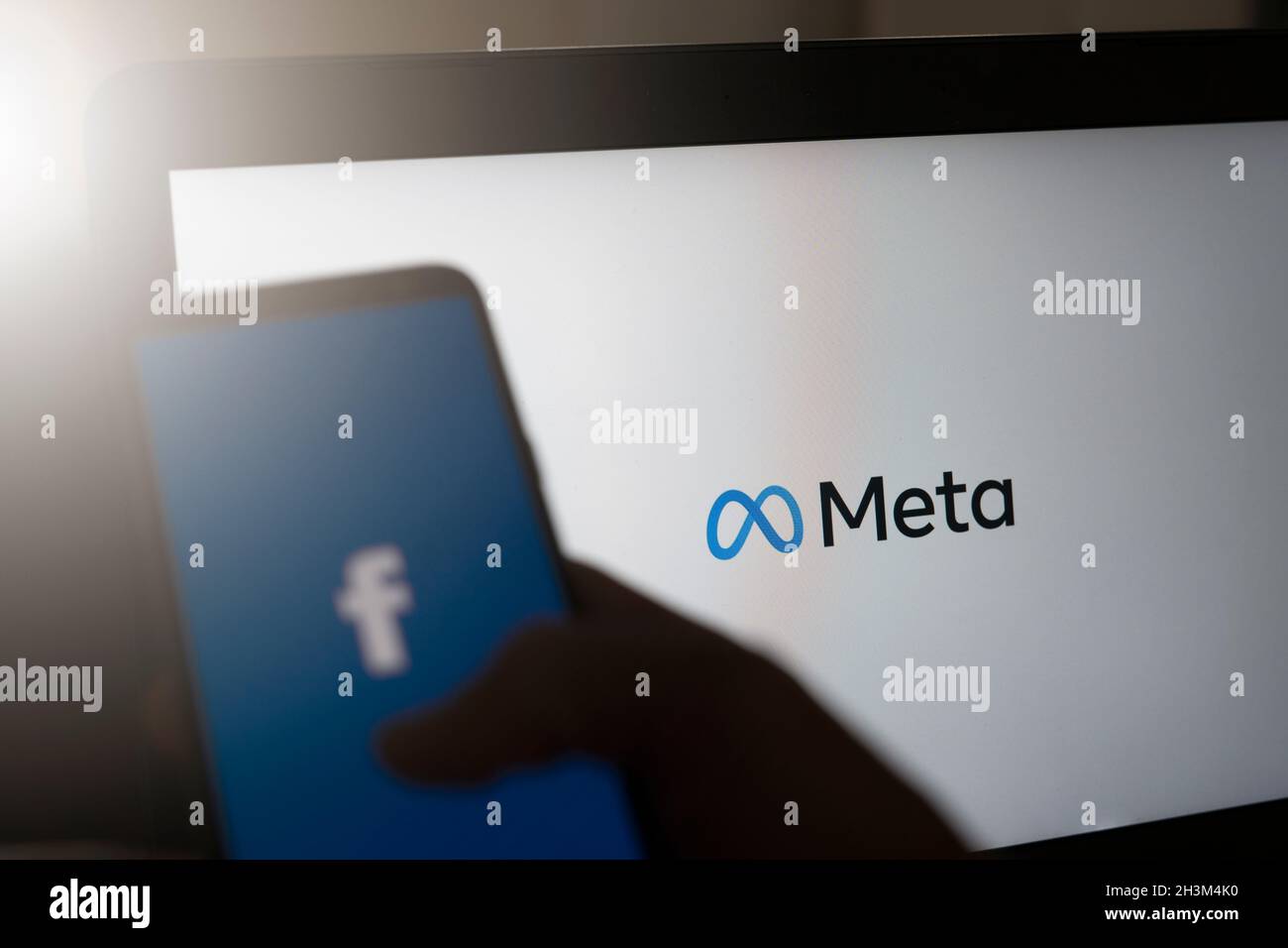 California, United States. Oct 28, 2021: Meta, Facebook rebrand concept ...