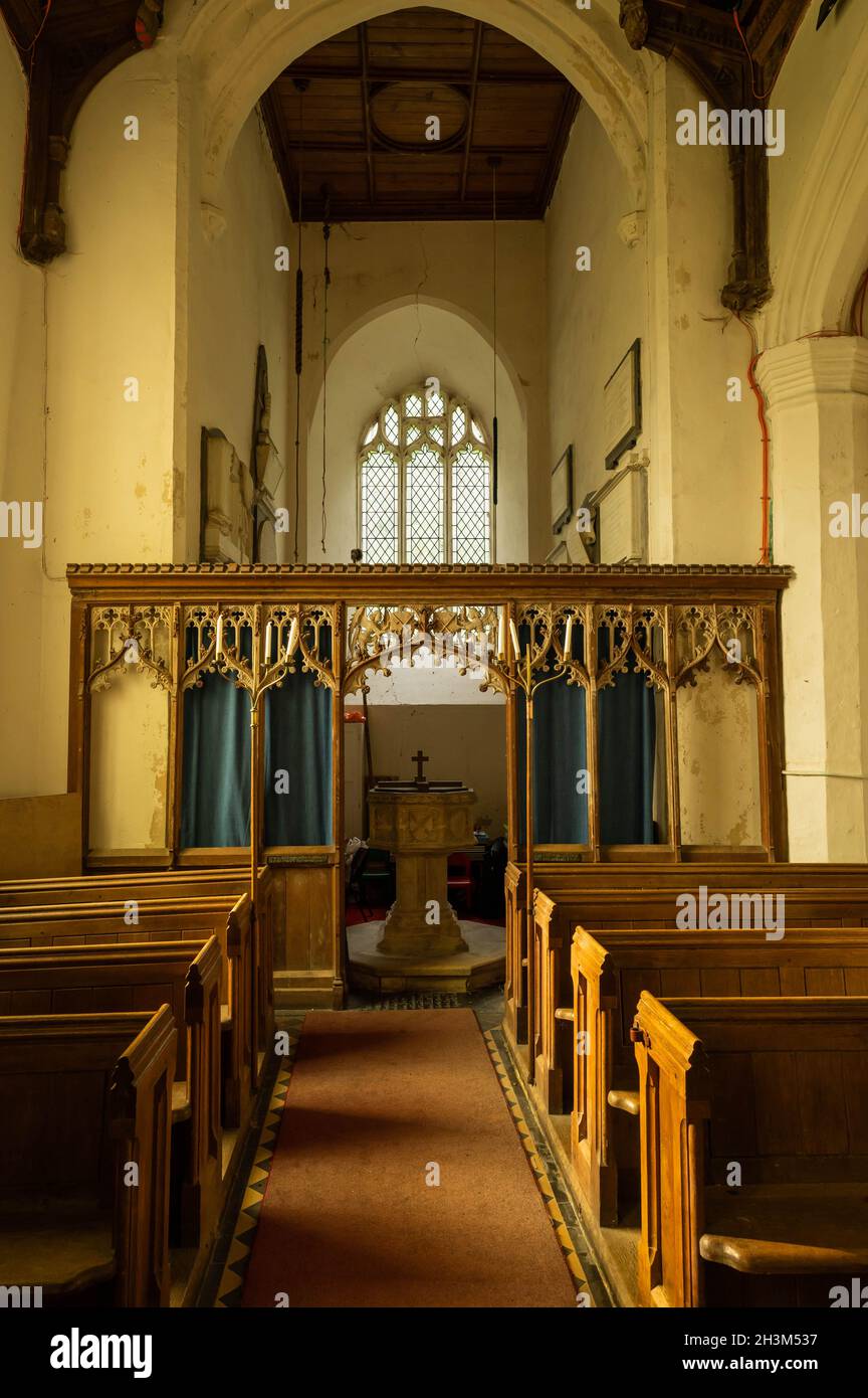 Views of inside South Burlingham church Norfolk England Stock Photo - Alamy