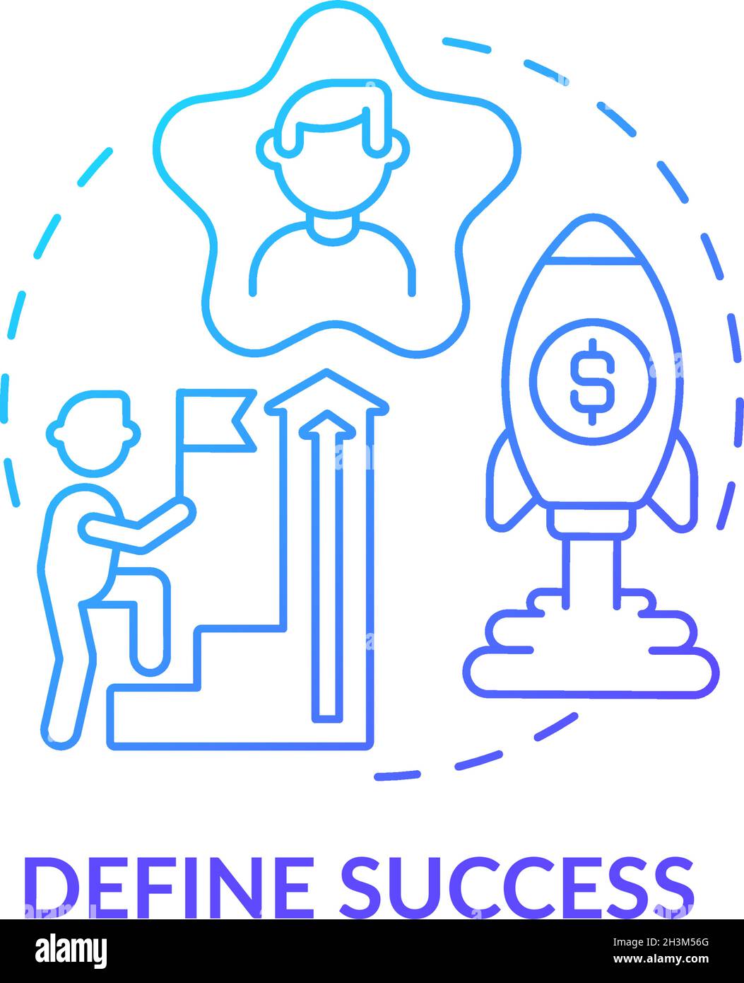 Define success blue gradient concept icon Stock Vector Image & Art - Alamy