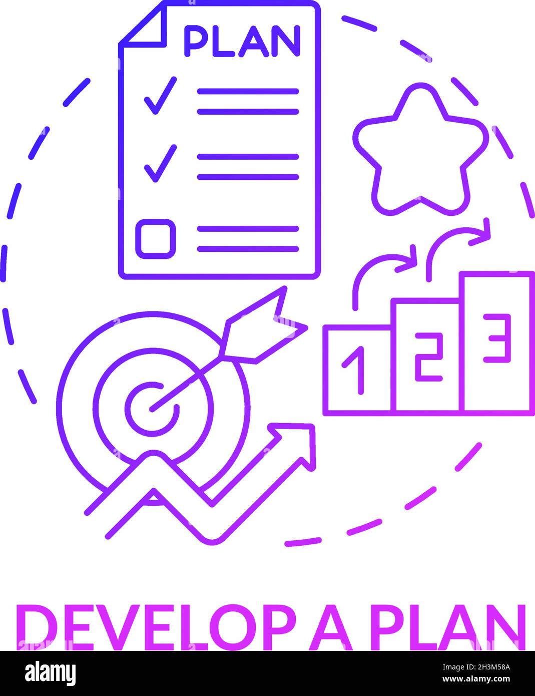 Develop plan purple gradient concept icon Stock Vector Image & Art - Alamy