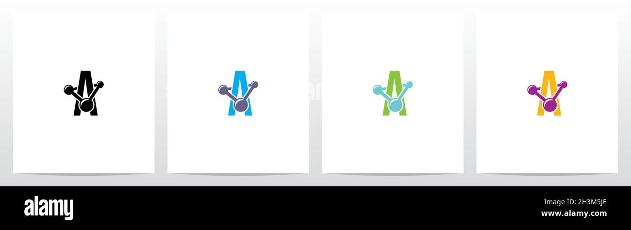 Letter a molecule Stock Vector Images - Alamy