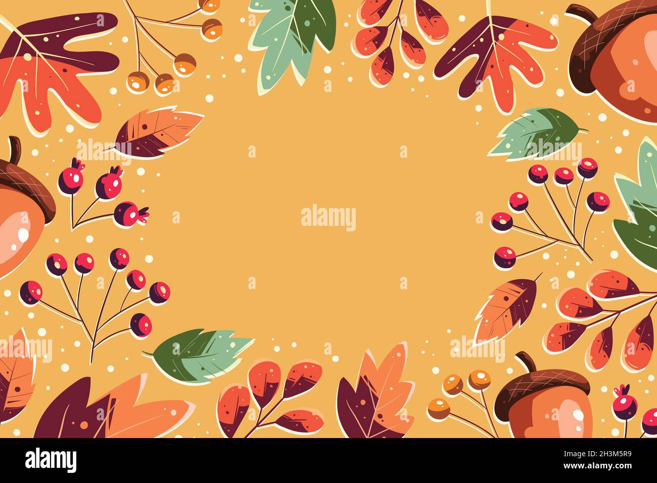 hand drawn autumn background vector design illustration Stock Vector ...