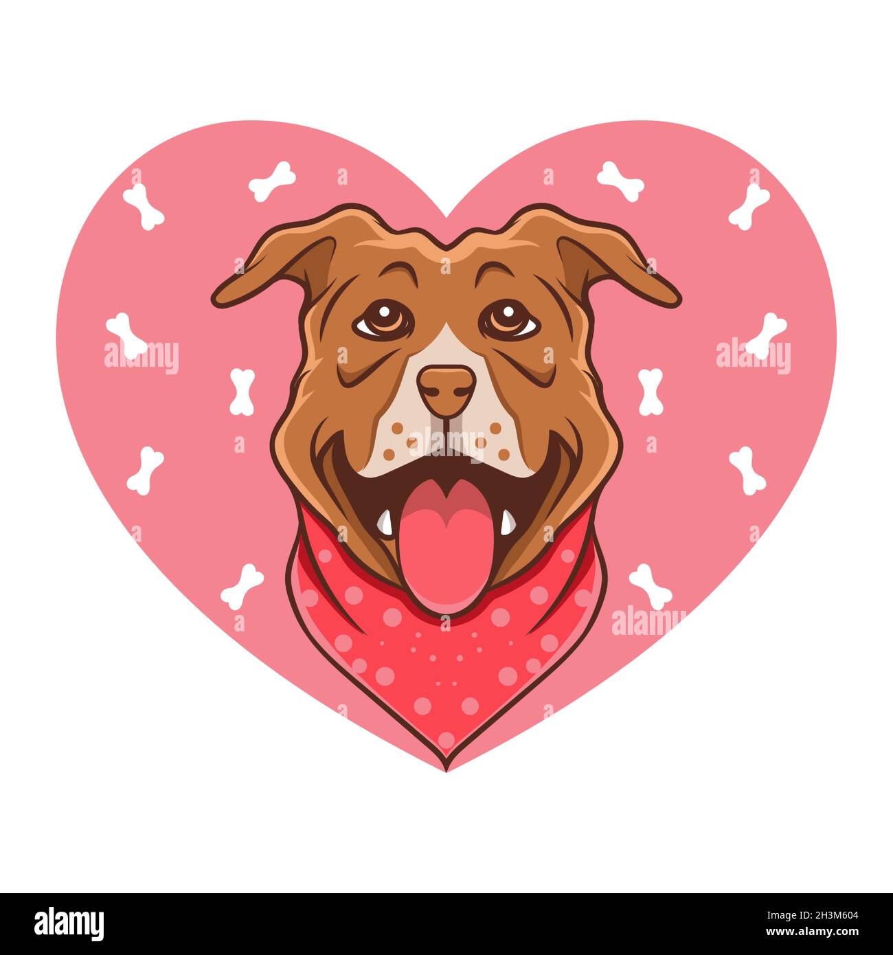 CUTE LOVE DOG MASCOT LOGO Stock Vector Image & Art - Alamy