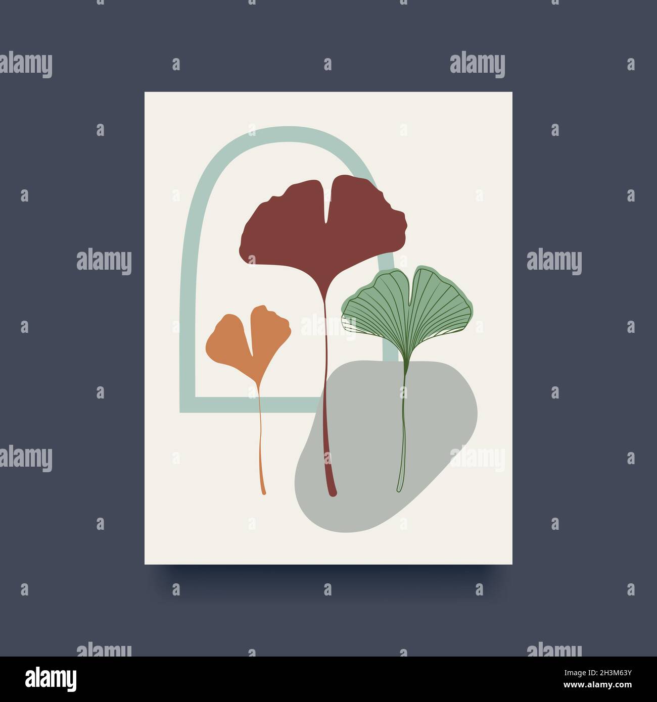 Beautiful square greating poster with flowers. Vector illustration ...