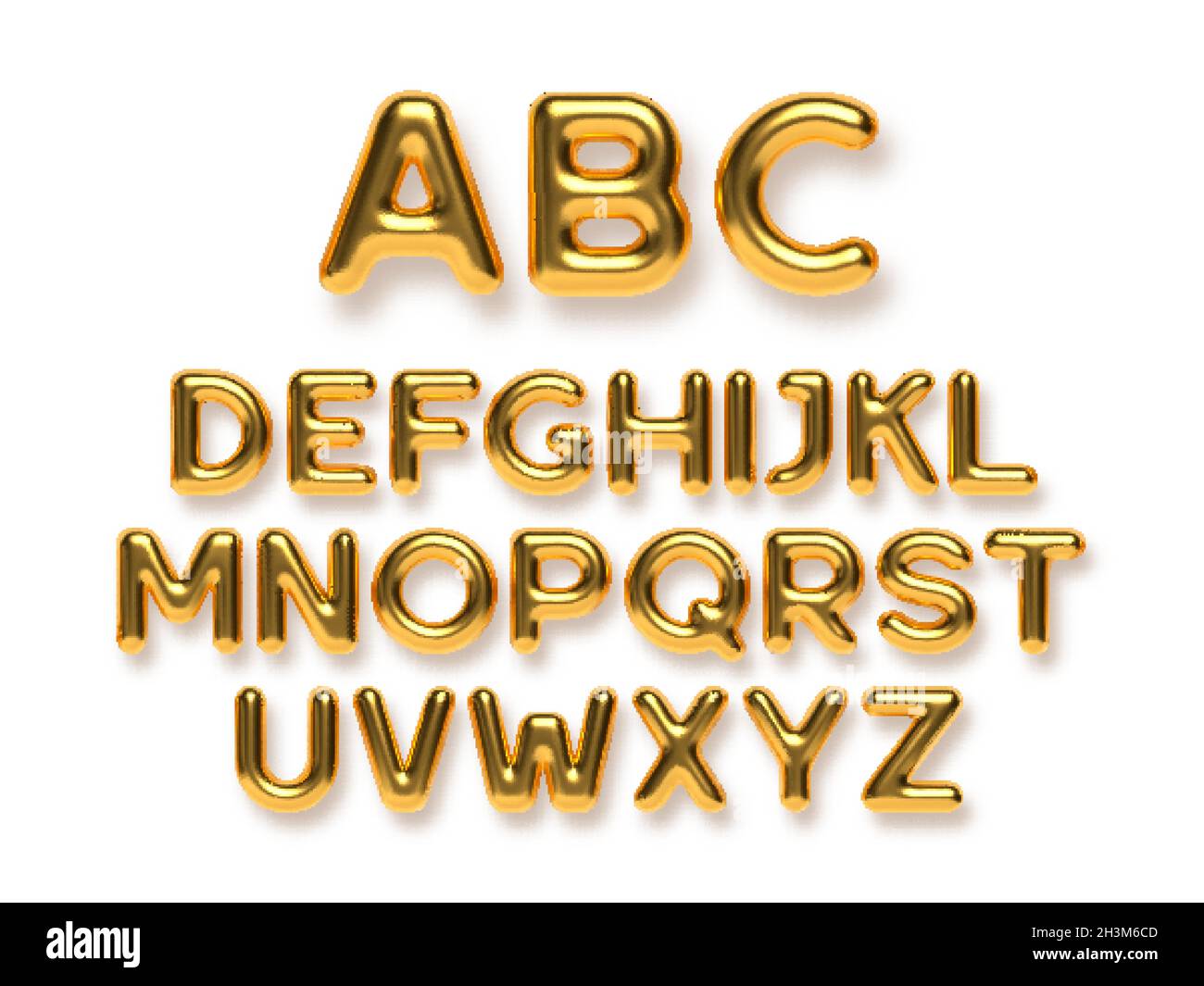 Golden metal alphabet vector set Stock Vector Image & Art - Alamy