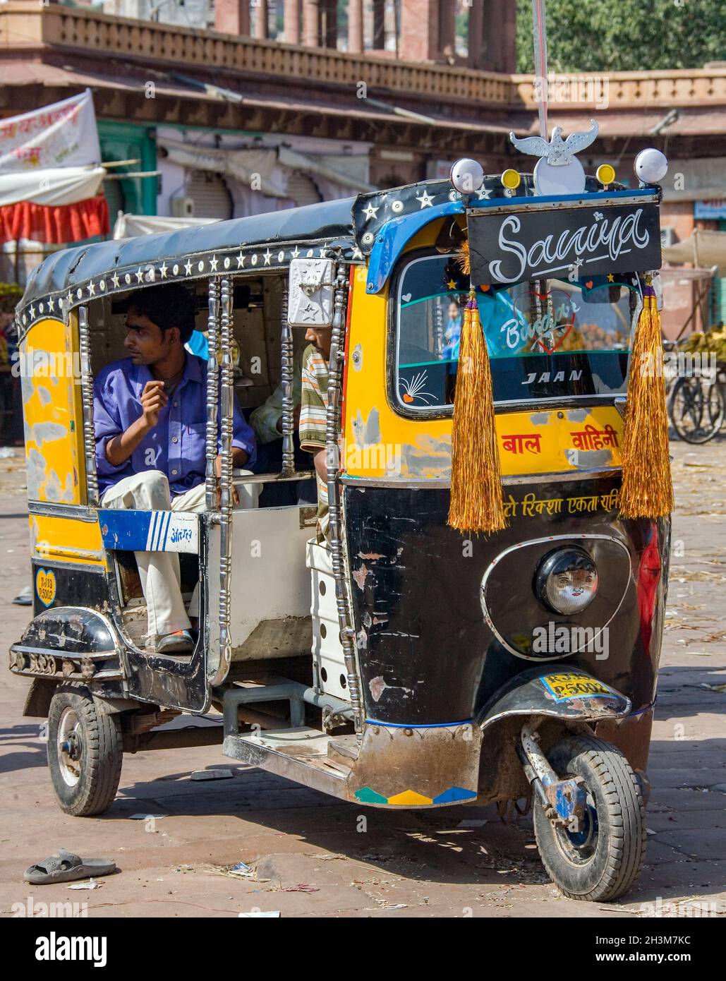 Tuk Tuk on the streets of Amritsar in the Punjab region of India. The ...