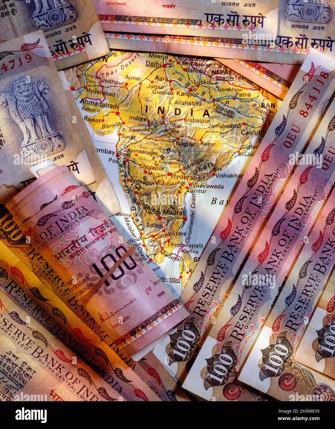 India map currency hi-res stock photography and images - Alamy